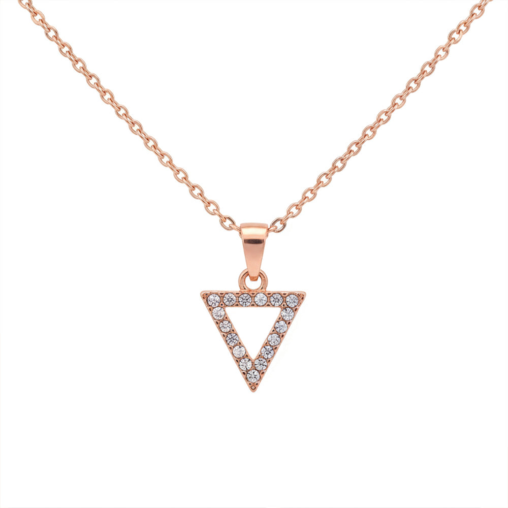 JewelMaze Modern Triangle Chain Pendent Necklace For All Occassions