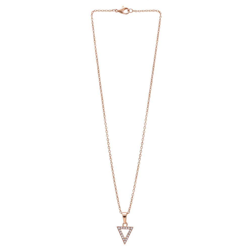 JewelMaze Modern Triangle Chain Pendent Necklace For All Occassions